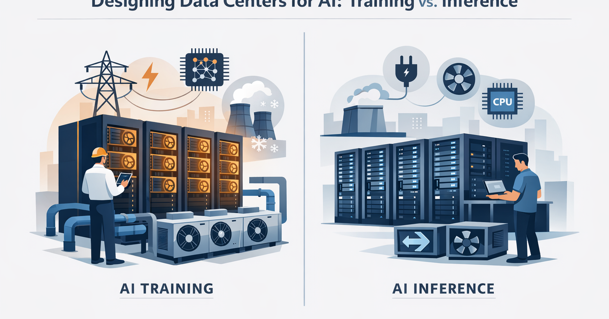 AI Data Centers: Inference vs Training Design Guide